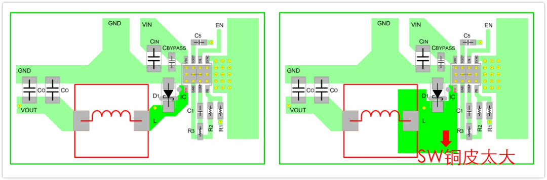 DCDC的开关节点SW能打孔吗？-电源网星球号