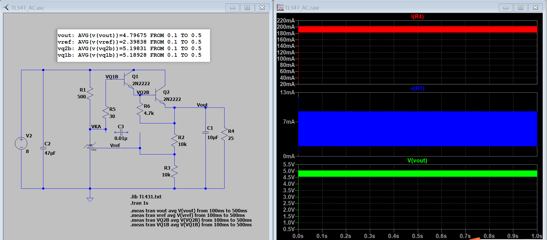LTSpice TL431搭建的5V 200mA LDO-电源网星球号